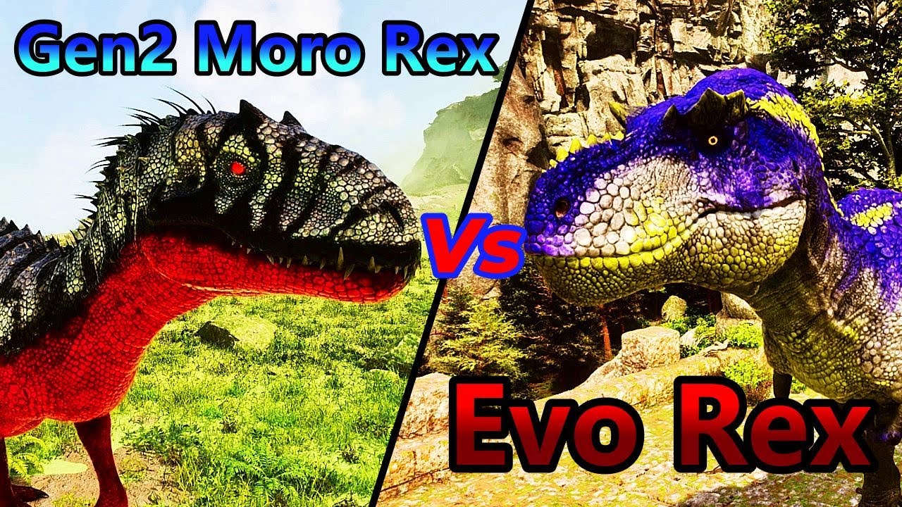 The New Indom Rex! | MoroRex Gen2 Vs Old MoroRex | Ark survival ...