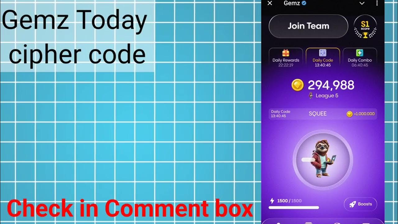 Gemz Daily Cipher & Combo 23 September |Gemz Daily Code | Gemz Daily Combo 23 September |Gemz ...