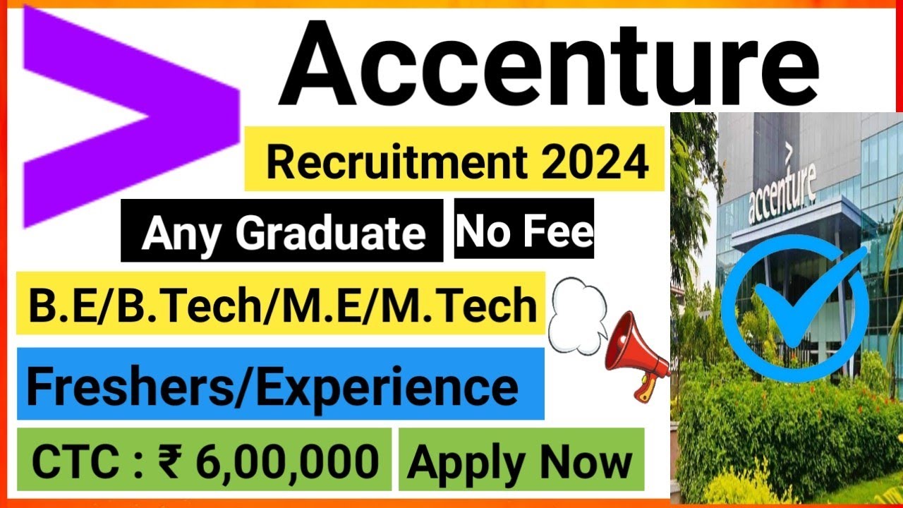 Accenture Recruitment 2024। Freshers। CTC: 6 LPA। Permanent Job। Latest ...