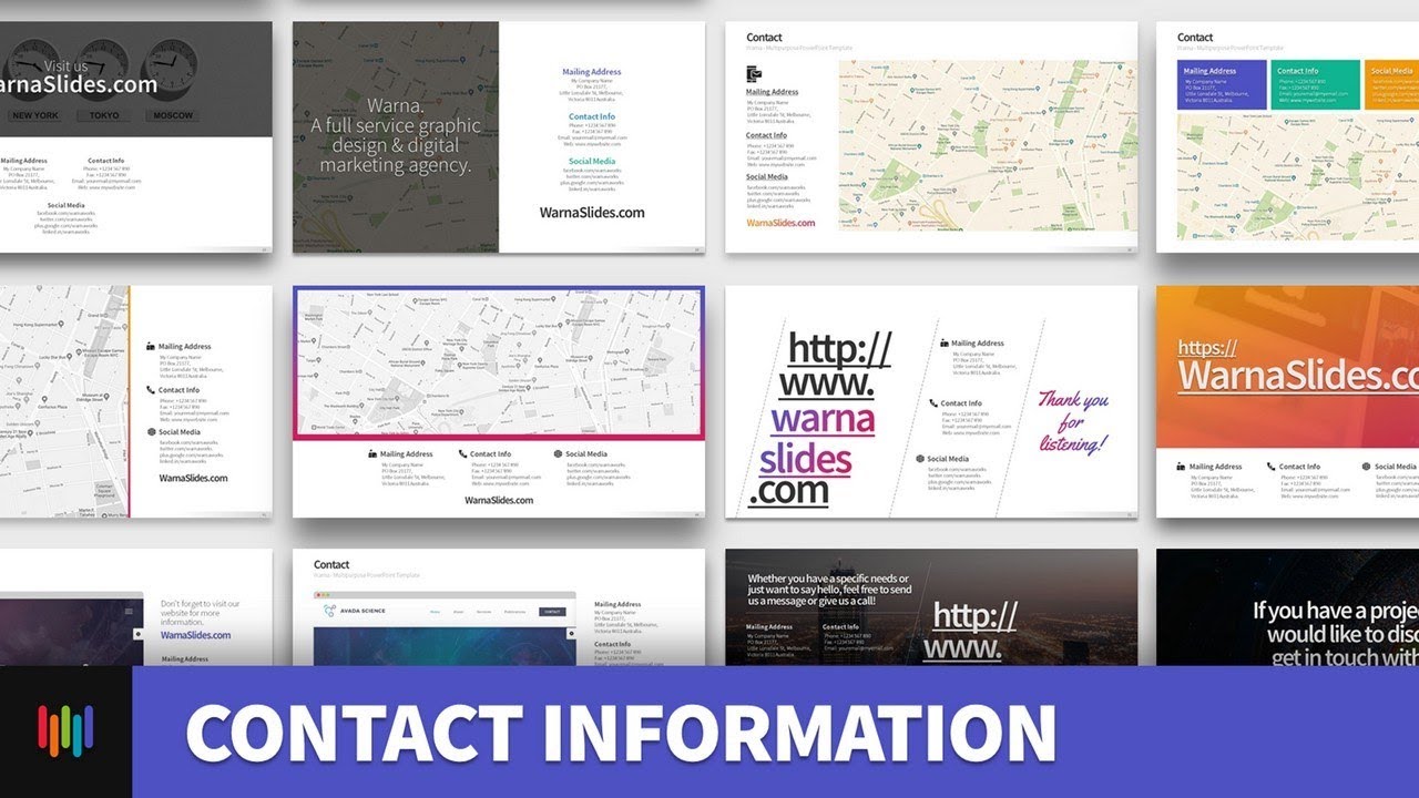 Contact Information PowerPoint Templates - YouTube
