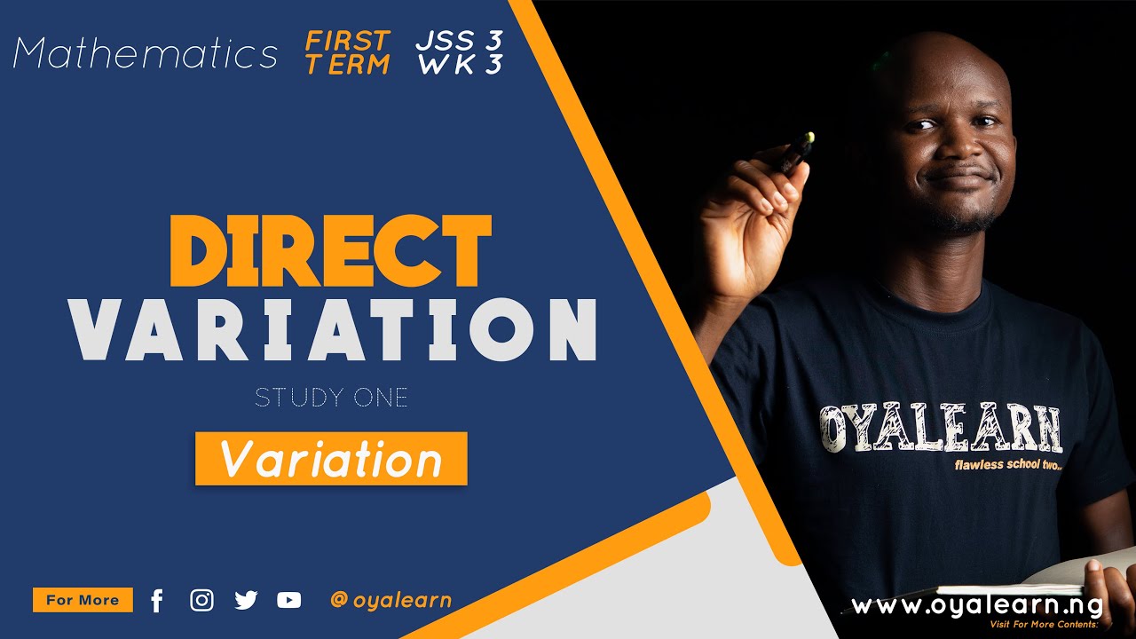 JSS3 | Mathematics | Variations | Direct variations | 1 - YouTube