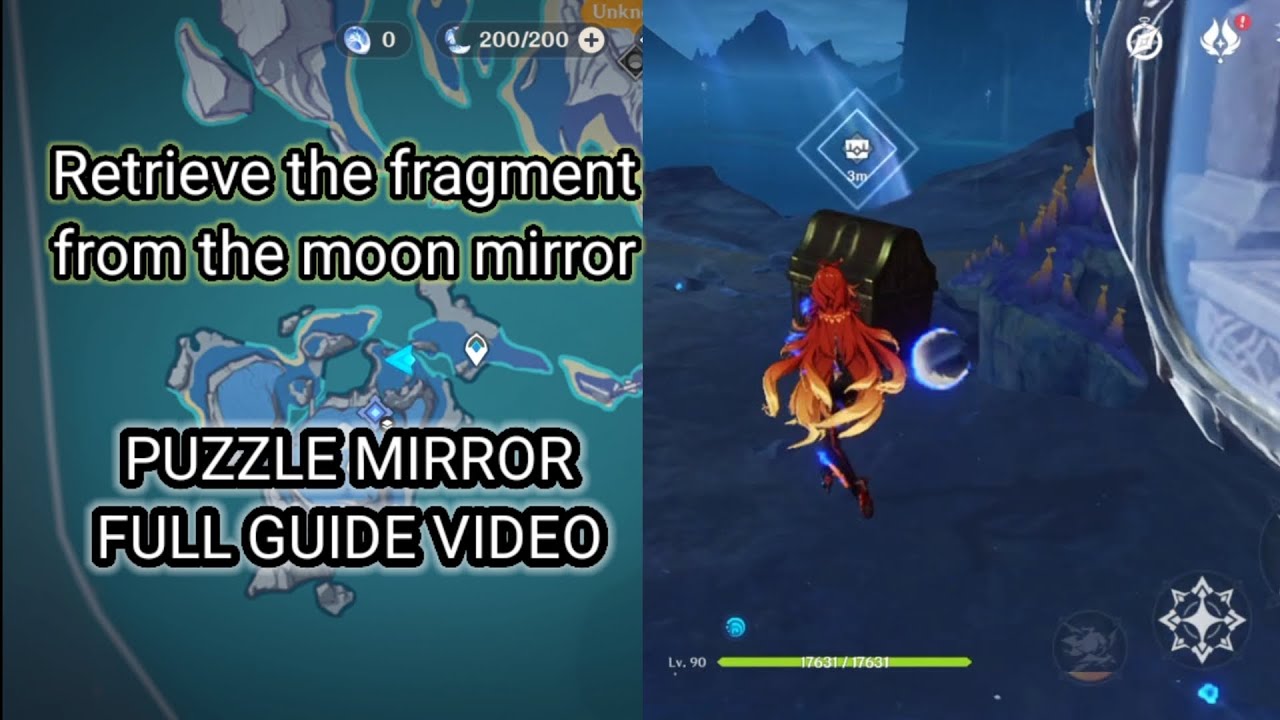 RETRIEVE the fragment form the moon mirror full guide video genshin ...