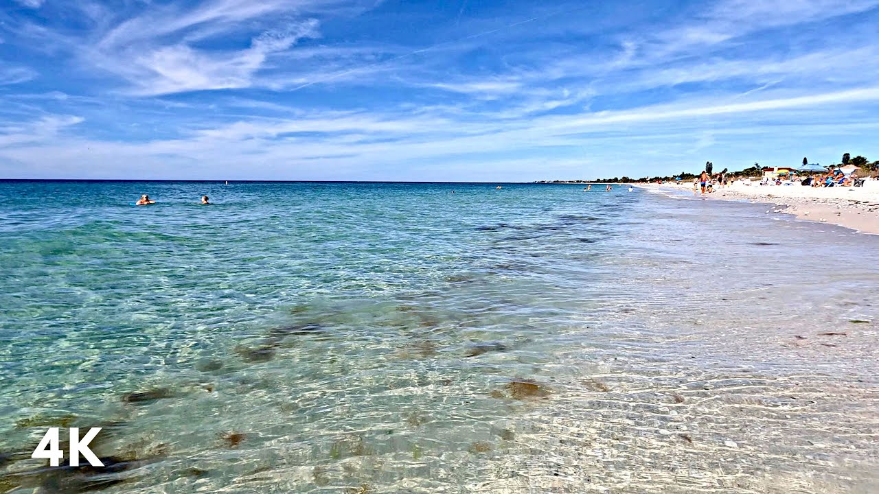 Walking Nokomis Beach in Casey Key FL, Healing Ocean Sounds - YouTube