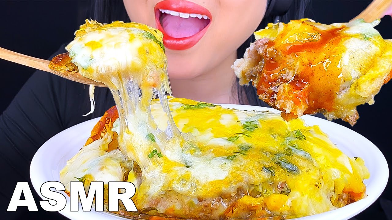 ASMR CHEESY SHEPHERDS PIE EATING SHOW (ASMR Phan) #asmr #mukbang #food ...