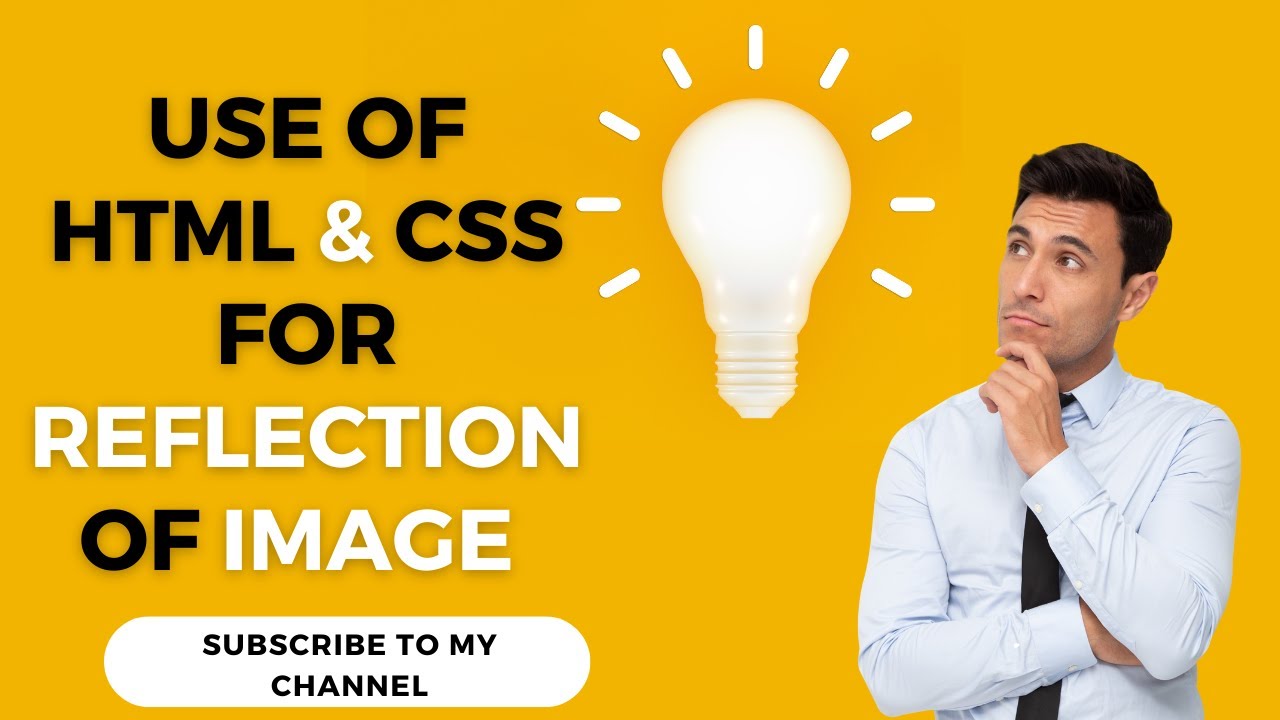 How To Reflected Of Your Imagephotopic By Using Html And Css Youtube