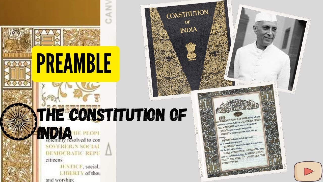 Preamble of the Indian Constitution. Quick explanation with notes ...