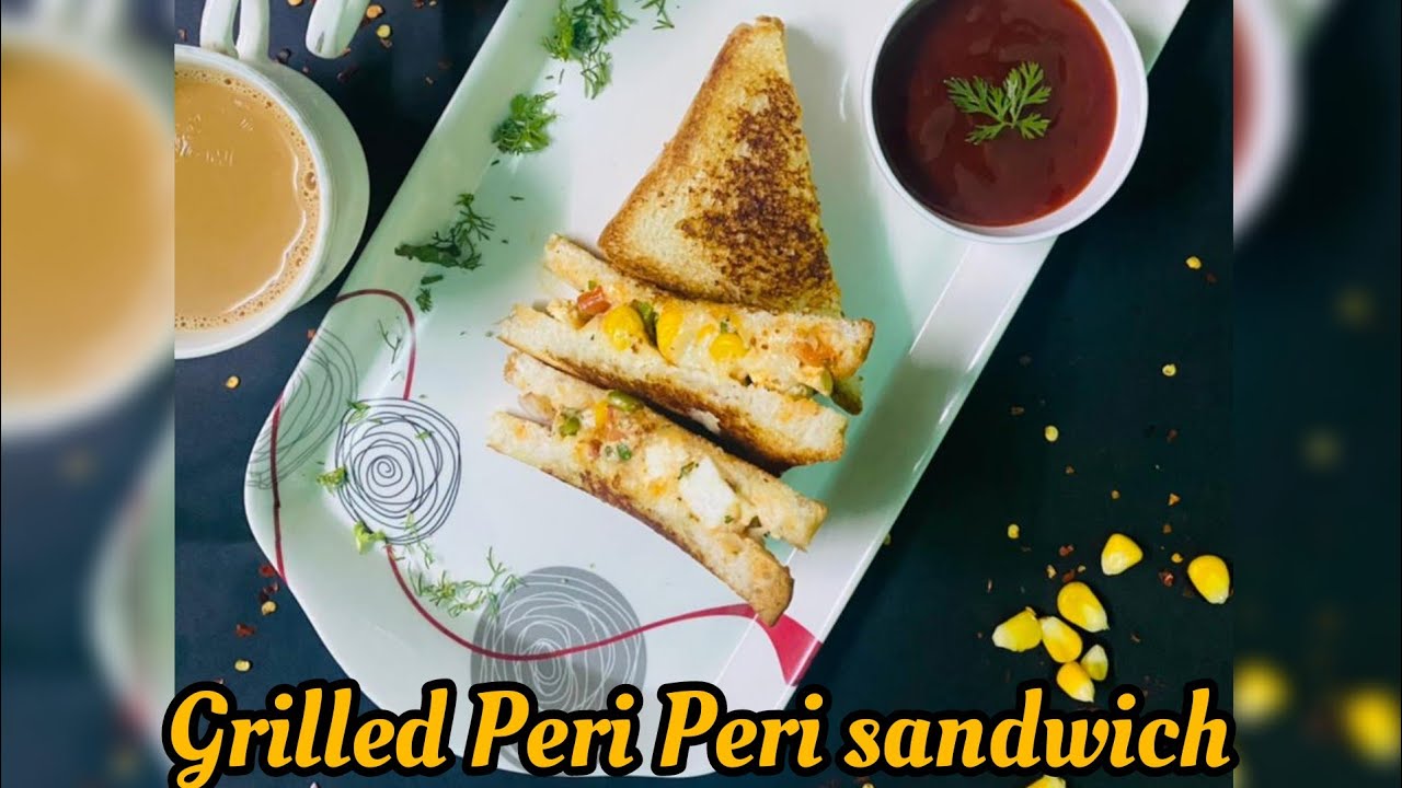 Grilled Peri Peri Sandwich Recipe/ veg creamy Peri Peri sandwich/Easy ...
