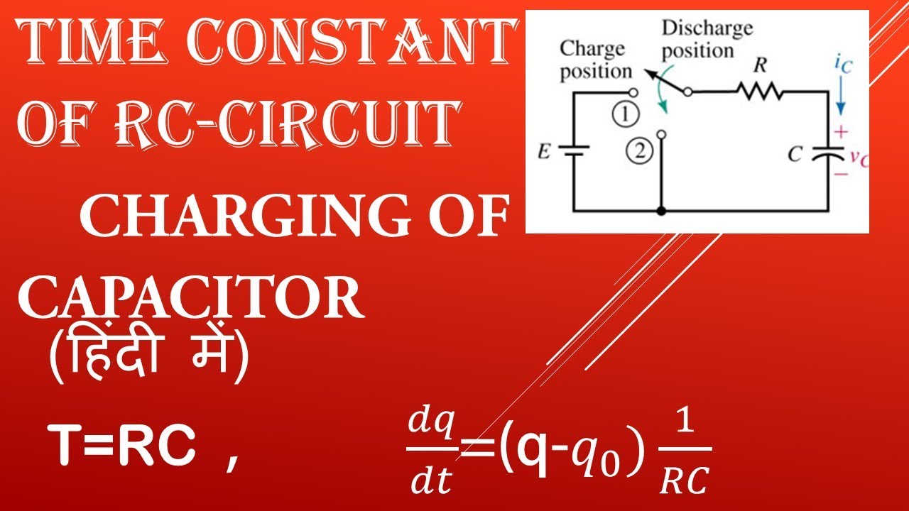 संधारित्र का आवेशन time constant of rc circuit| संधारित्र का टाइम ...