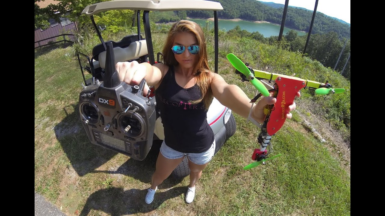 DRONE FLYING FROM A GOLF CART SIMPLECOPTER.COM - YouTube