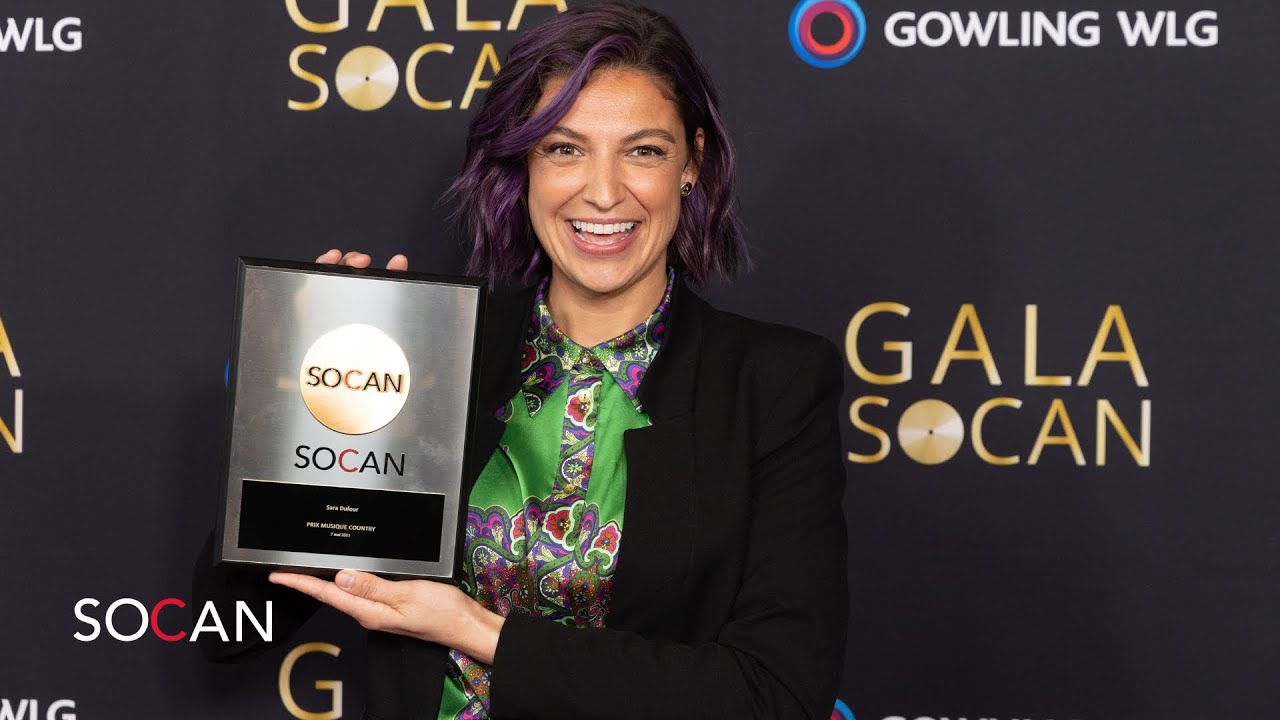 Entrevue Sara Dufour - Gala SOCAN 2023 - YouTube