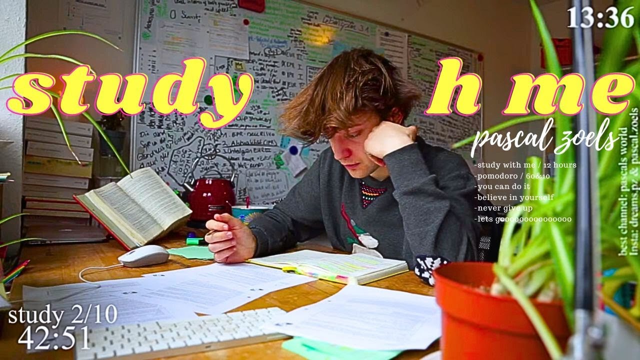 LIVE | 10-HOUR study with me Part 1 📚🌧 rain sounds & pomodoro timer 60 & 10 - YouTube