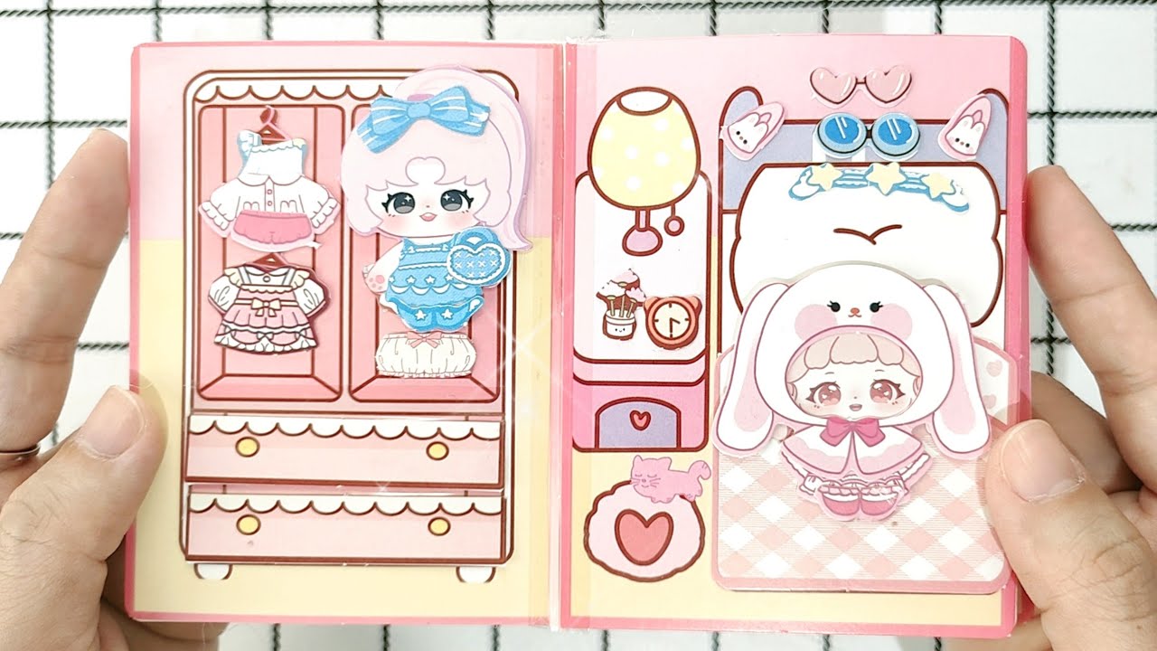 HOW TO MAKE PAPER DOLL QUIET BOOK | MORNING ROUTINES 🛀 | PAPER PLAY ...