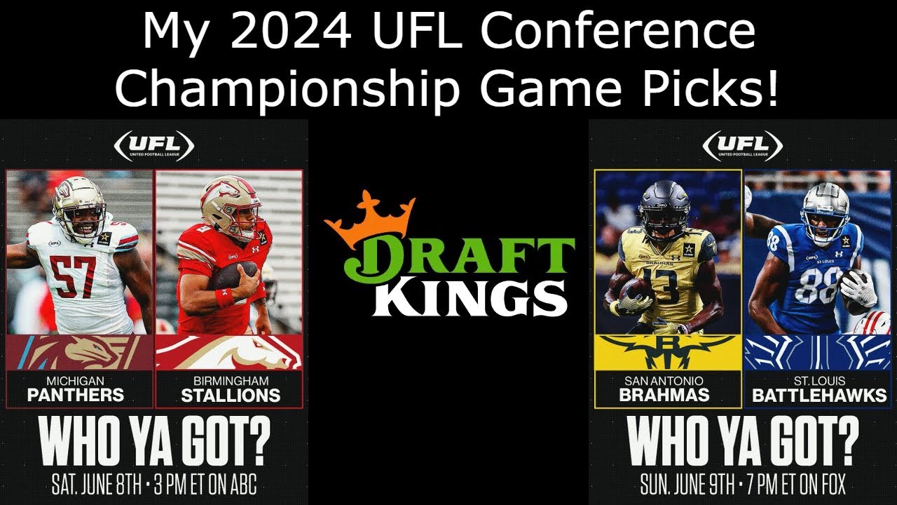 My 2024 UFL Conference Championship Game Picks! - YouTube