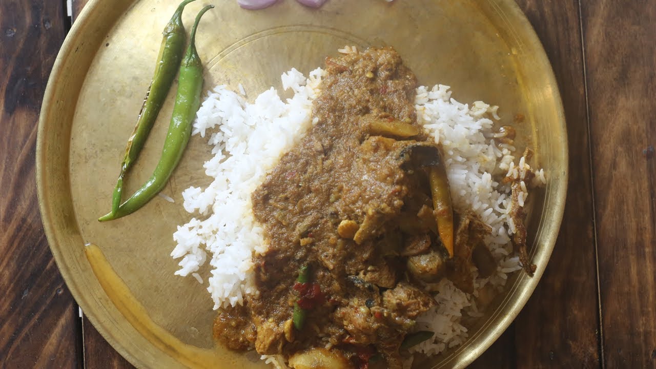 Spicy Mutton Korma eating with Rice | ASMR Eating Indian Food | - YouTube