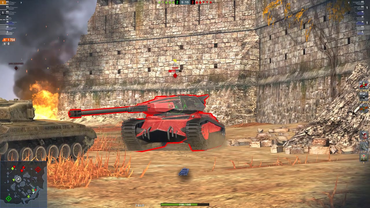 WOT Blitz / FV201 (A45) / 4 kills / 4 640 dmg - YouTube