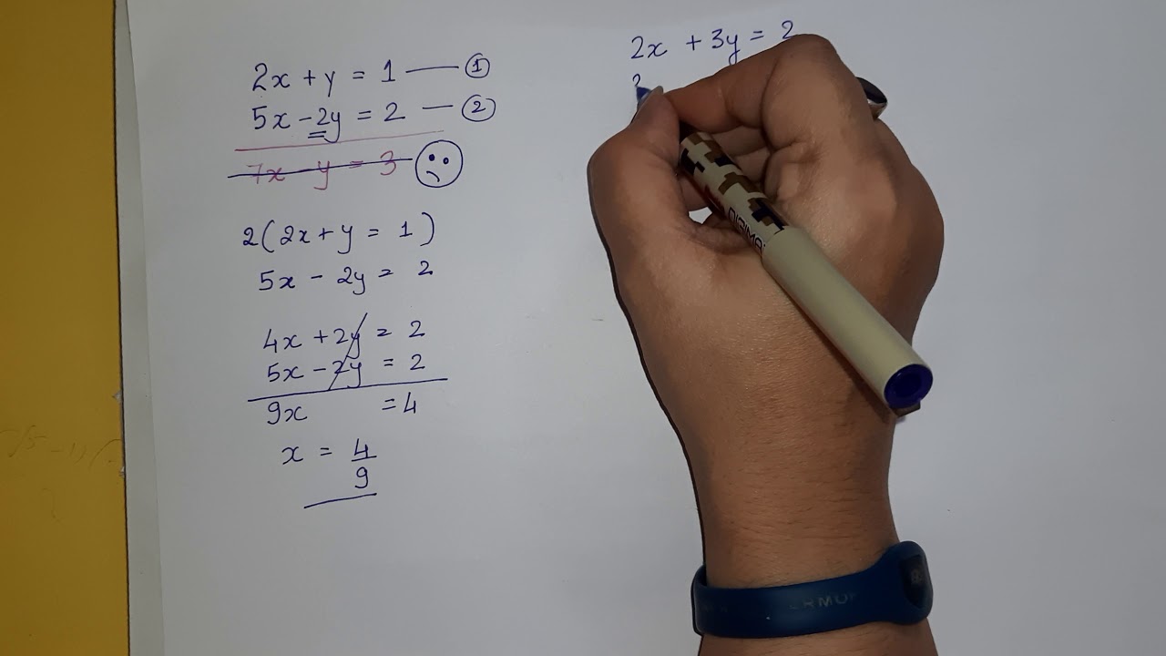 Elimination Method Maths Class 10 Made Very Easy With Examples Part 2 Elimination Method Maths Class 10 Made Very Easy With Examples Part 2