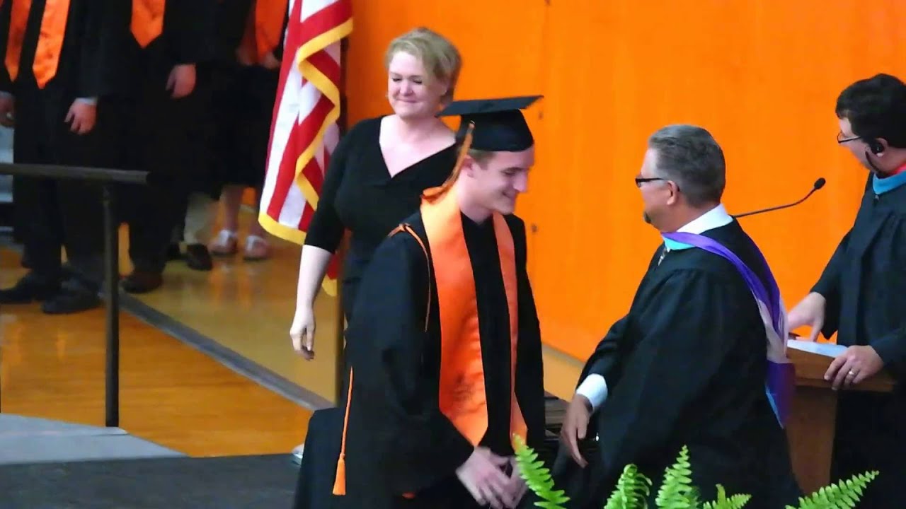 Dylan's High School Graduation - getting his diploma 2016 - YouTube