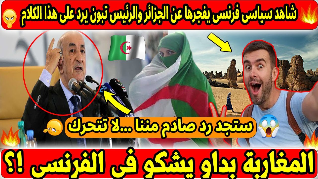 شاهد سياسى فرنسى يفجرها عن الجزائر والرئيس تبون يرد على هذا الكلام
