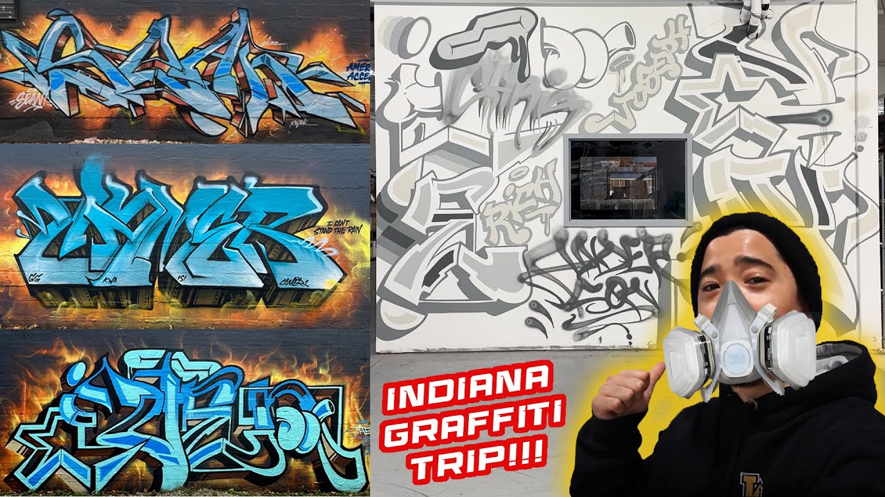 INDIANA VR GRAFFITI PARTY (Kingspray) & PAINTING DURING A HAILSTORM ...