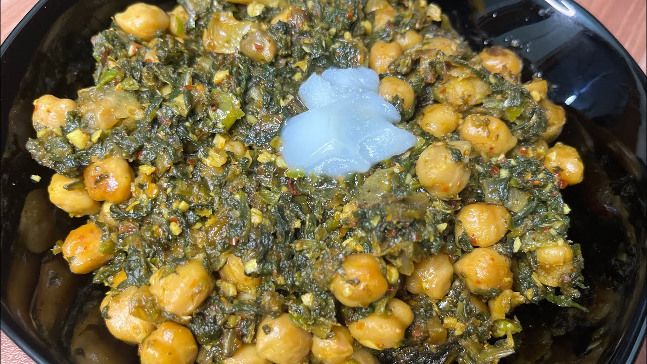channa saag recipe | saag recipe | white cholay saag - YouTube