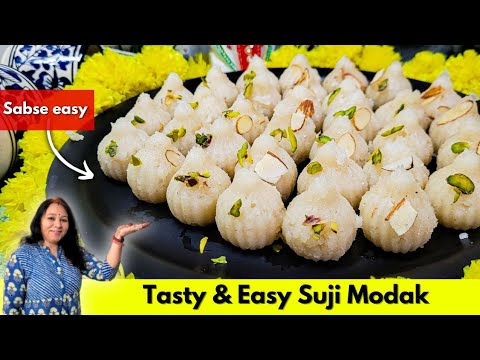 Modak Recipe ~ Modak with suji रवा मोदक instant suji modak for Ganesh ...