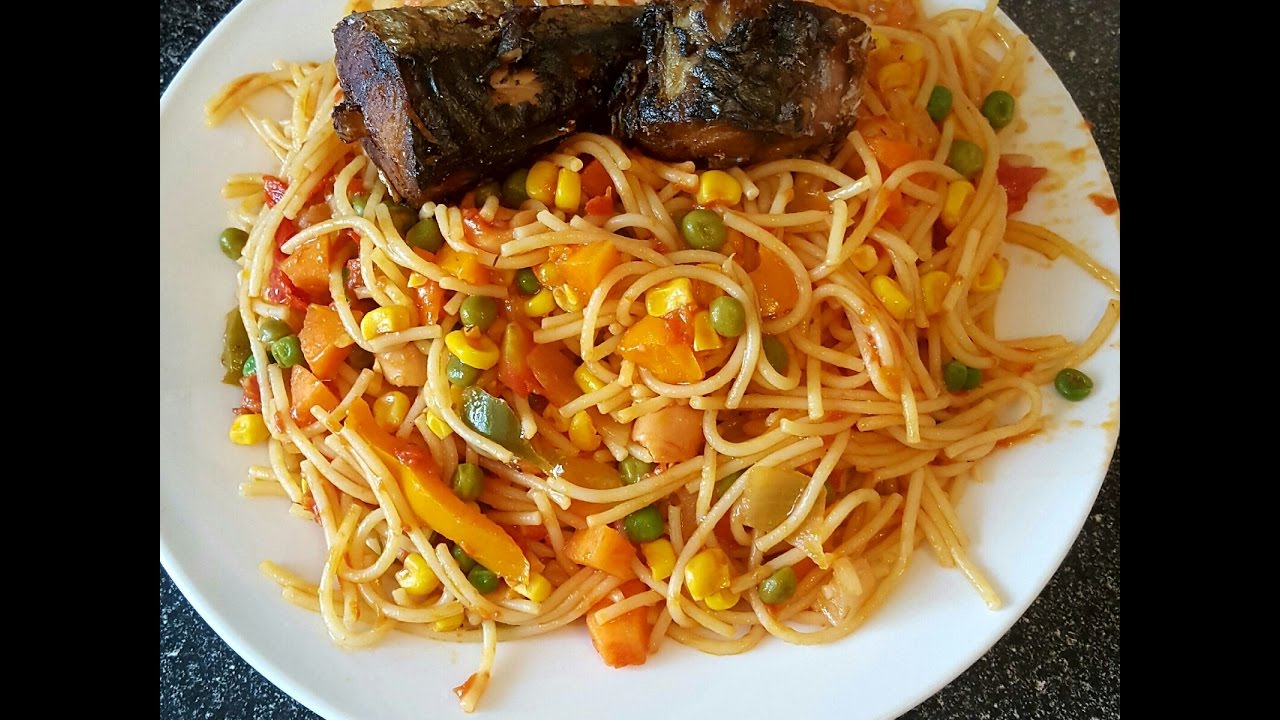 SPAGHETTI WITH VEGETABLES/ NIGERIA FOOD /AFRICAN FOOD RECIPE - YouTube