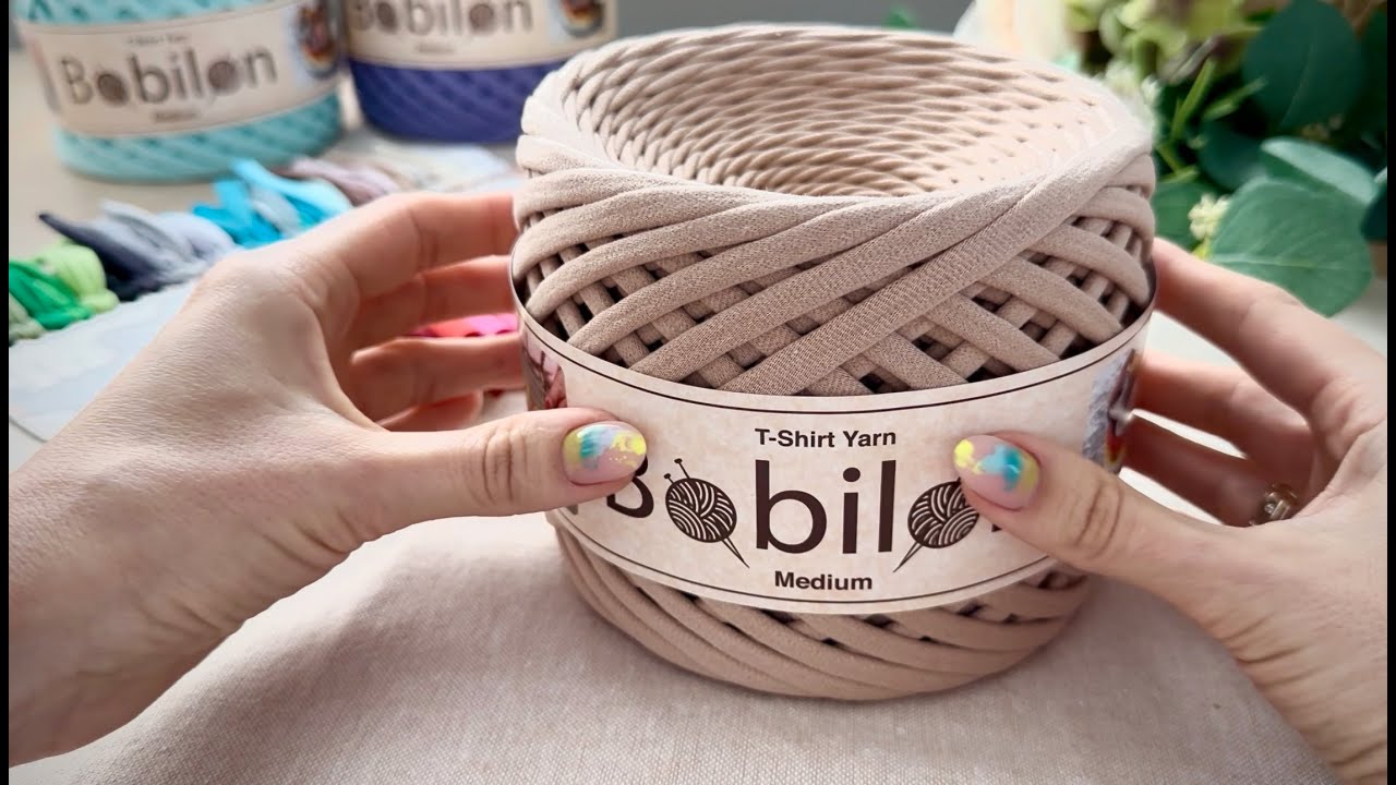 Caramel color Bobilon t shirt yarn - YouTube