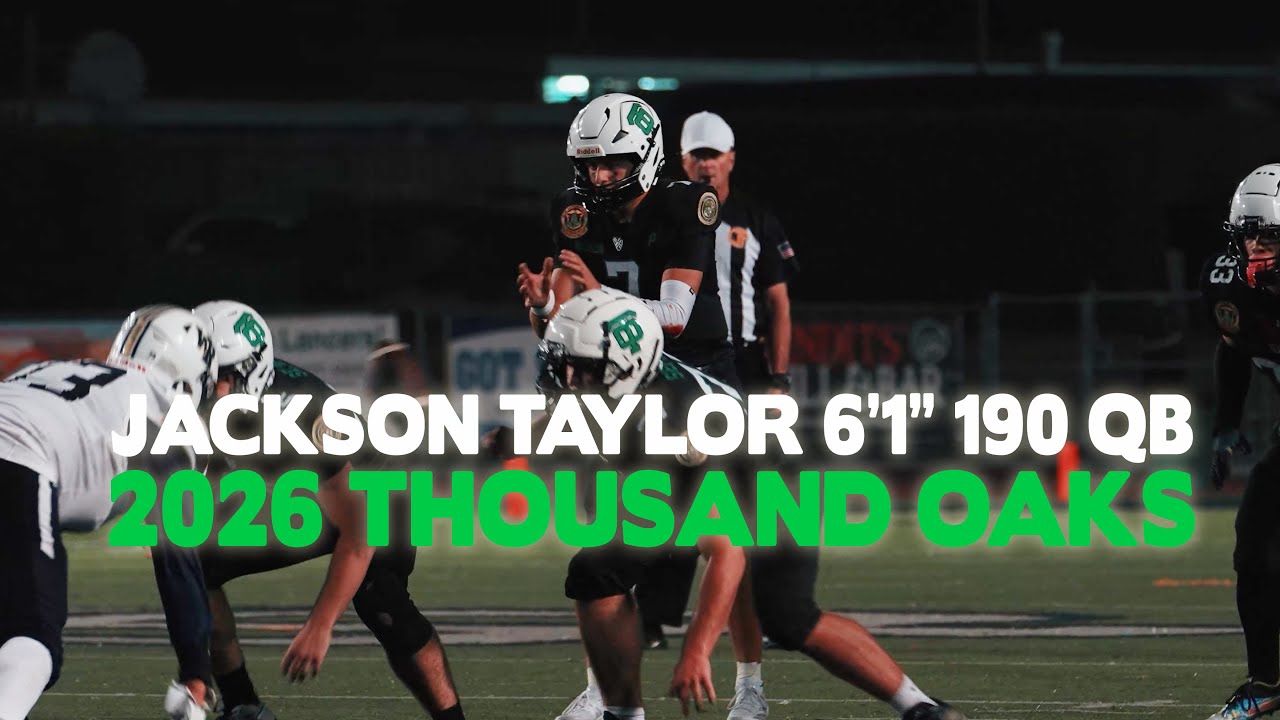 Jackson Taylor '26 Quarterback | Junior Season Highlights (Thousand ...