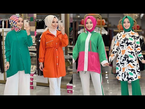 Harika Tesettür Giyim Kombinleri women's Clothing Outfits Hijab  Stylish  تنسيقات العيد ملابس محجبات