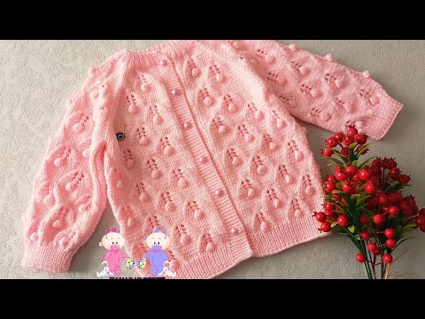 💥Serpme Yaprak Modeli Hirka Yapimi 2 yaş #knitting #örgü #bebekhırkası #music 