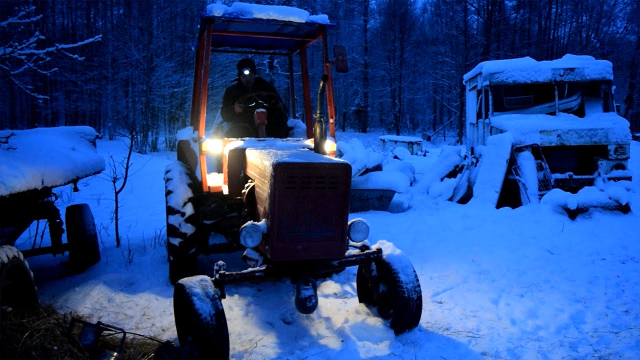 Tractor T-25 Cold Start -5C Degrees (1080p) - YouTube
