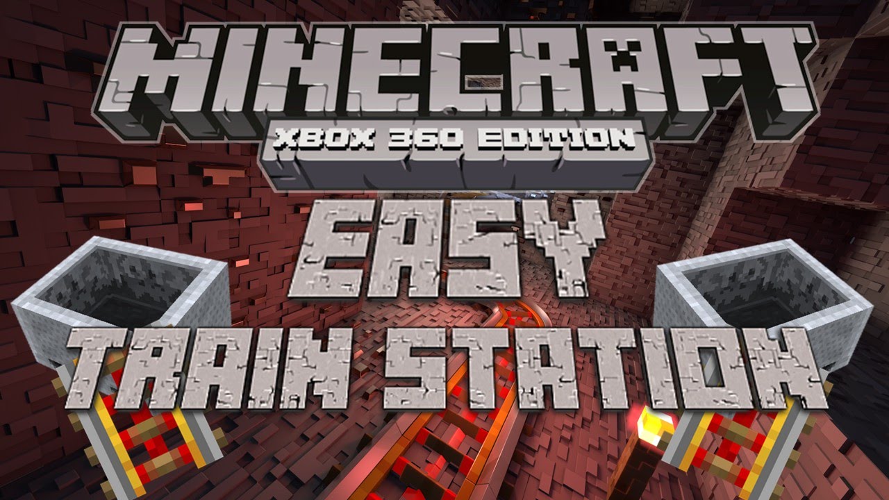 Minecraft - Easy Train Station! (Xbox 360) - YouTube