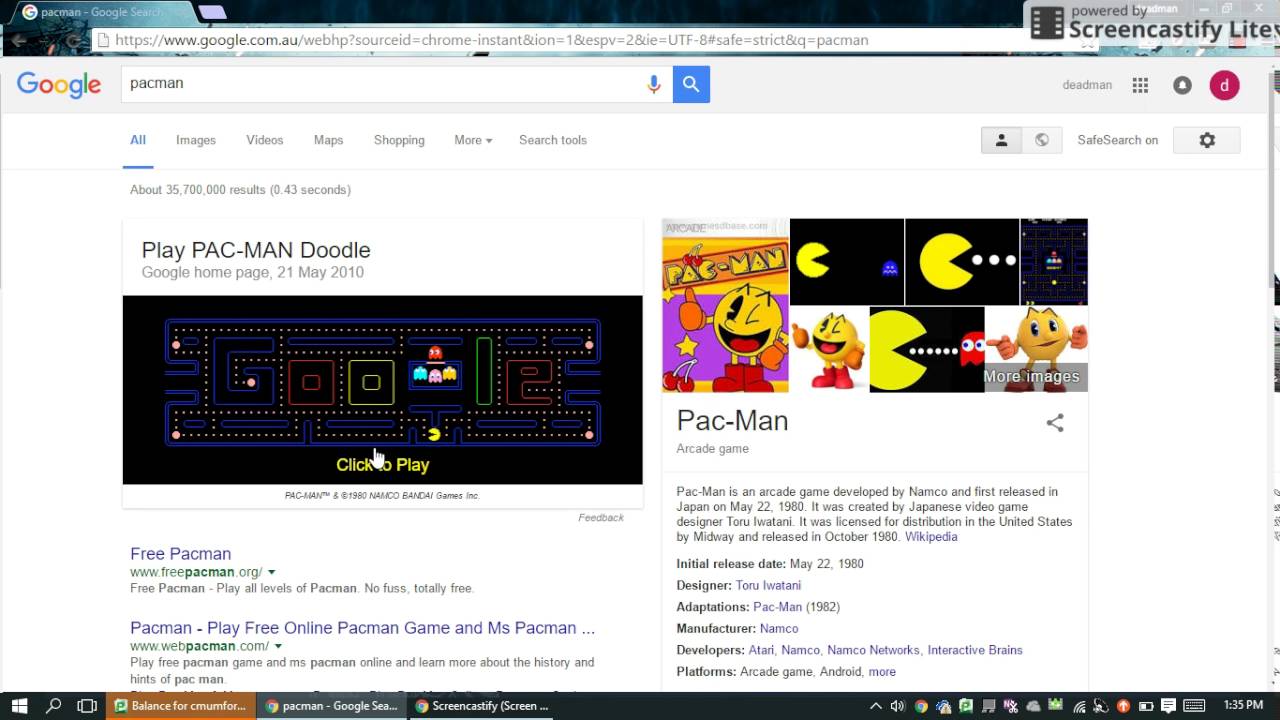 google pac-man no.1 - YouTube