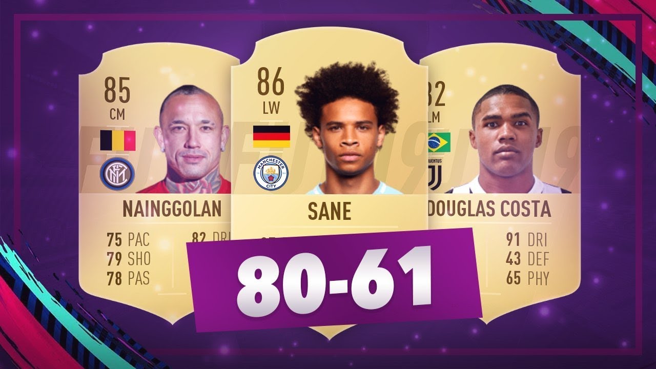 FIFA 19 RATINGS! ANÁLISIS DEL 80-61 - YouTube