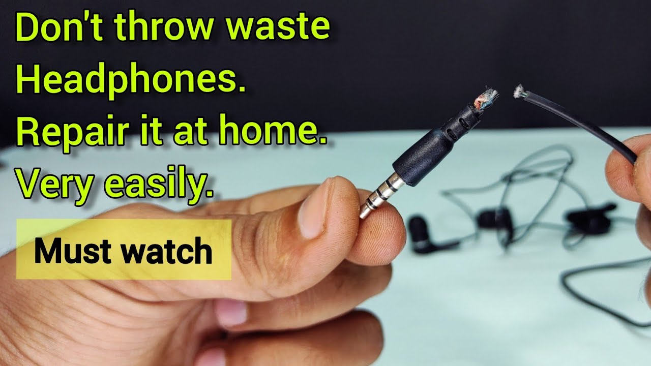 How To Repair Earphone || Fix Repair Headphone Jack || very easily ...