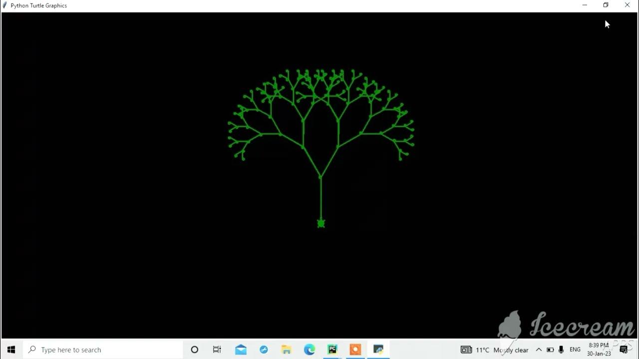 Draw Tree Design Using Python Turtle 🐢 || Graphics Design ||#python # ...