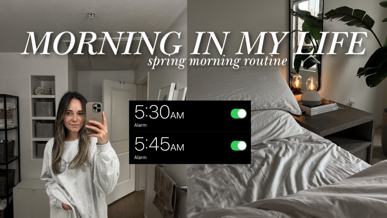 6 AM MORNING IN MY LIFE: current spring monday morning routine - YouTube