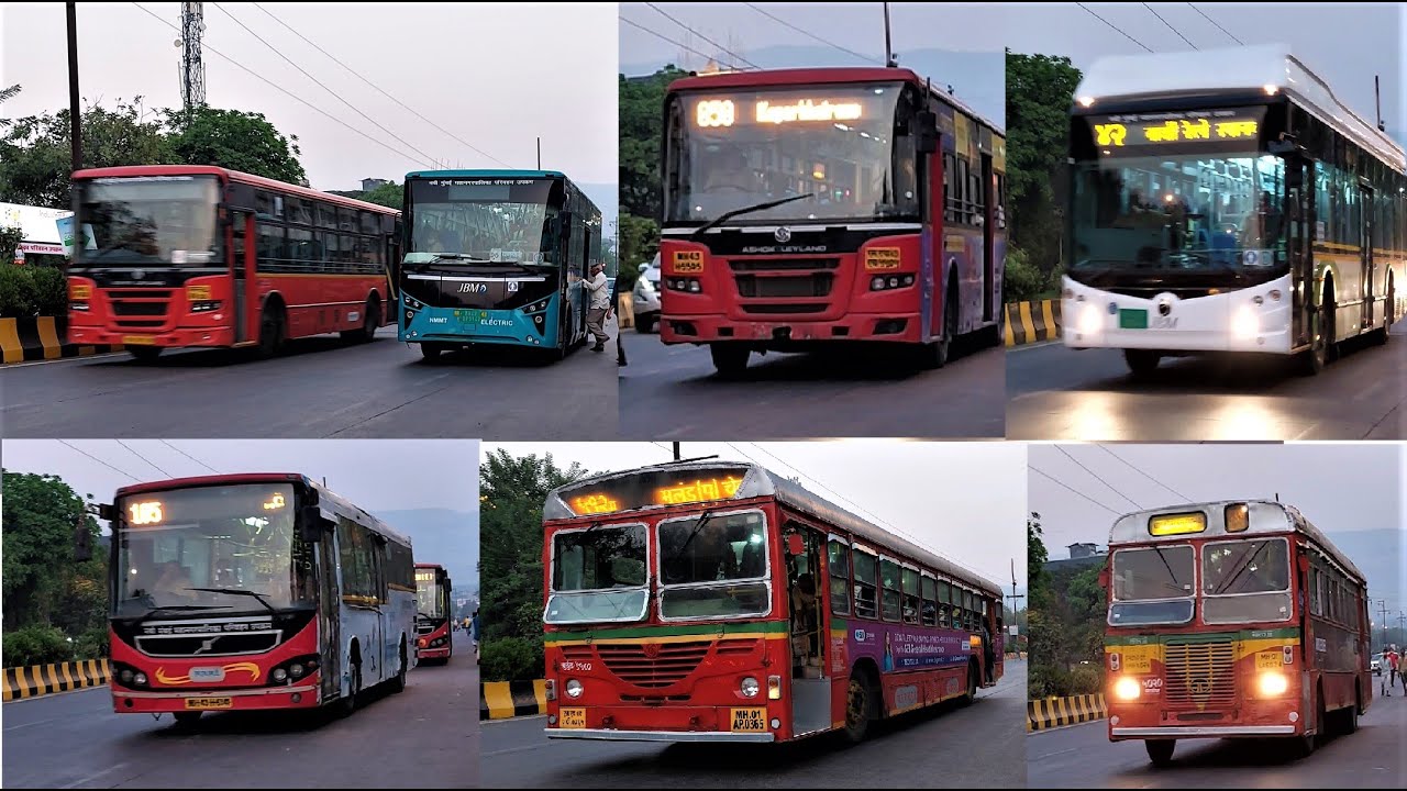 BEST & NMMT Buses | EV, CNG and Diesel | Vashi - YouTube