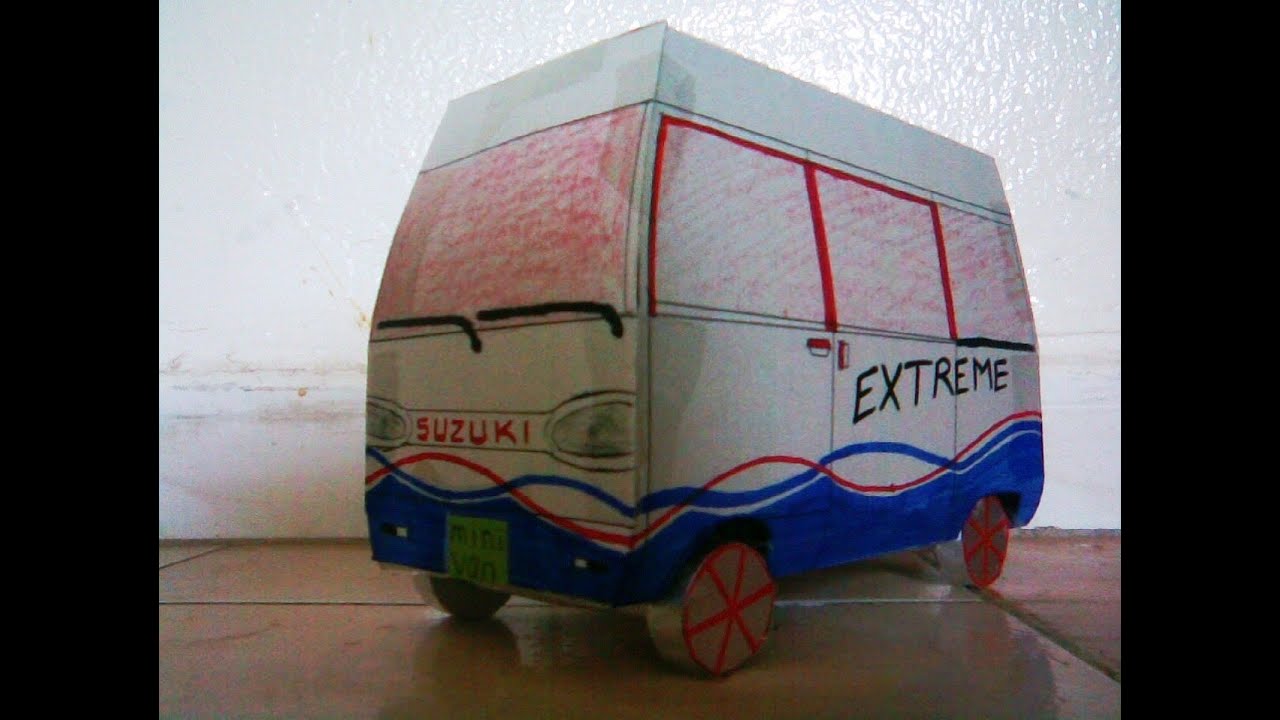 Handmade Paper Craft 2008 Suzuki Carry Minivan by Mohammed Hazem - YouTube
