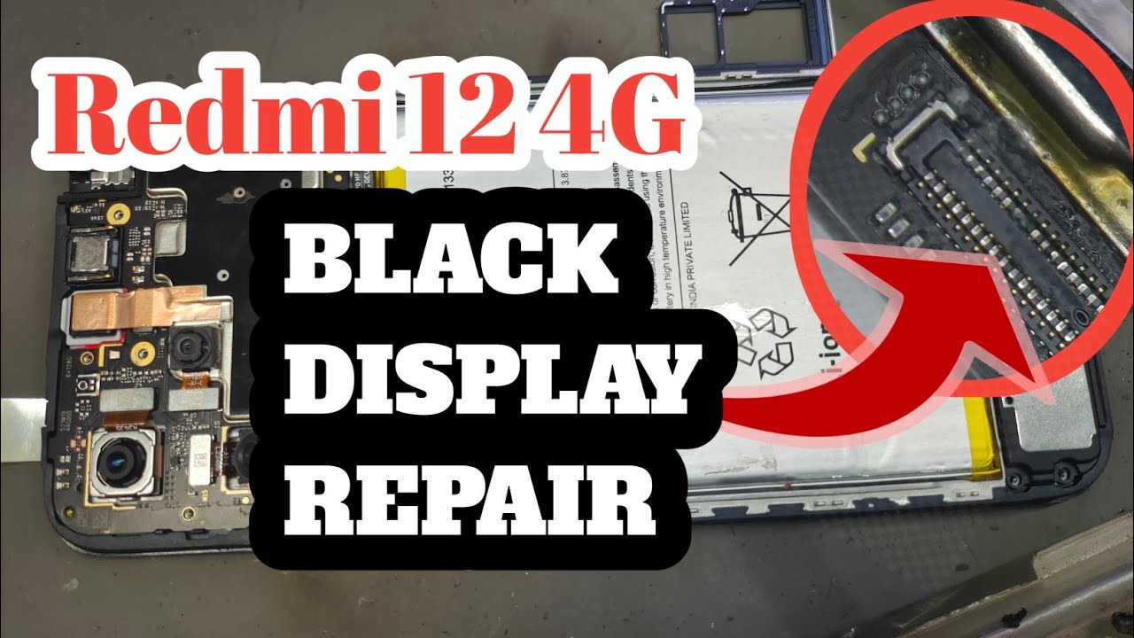 Redmi 12 4g BLACK DISPLAY REPAIR - YouTube