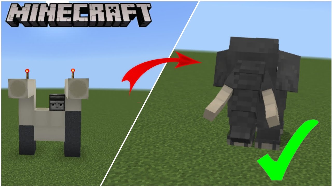 how to make elephant in Minecraft 👈 - YouTube
