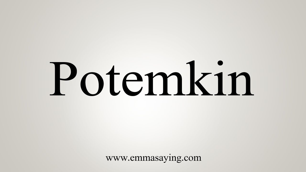 How To Say Potemkin - YouTube