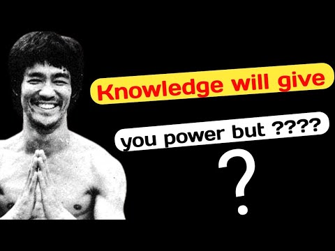 Knowledge will give you power, but..?? || Bruce Lee's Quotes || #quotes ...
