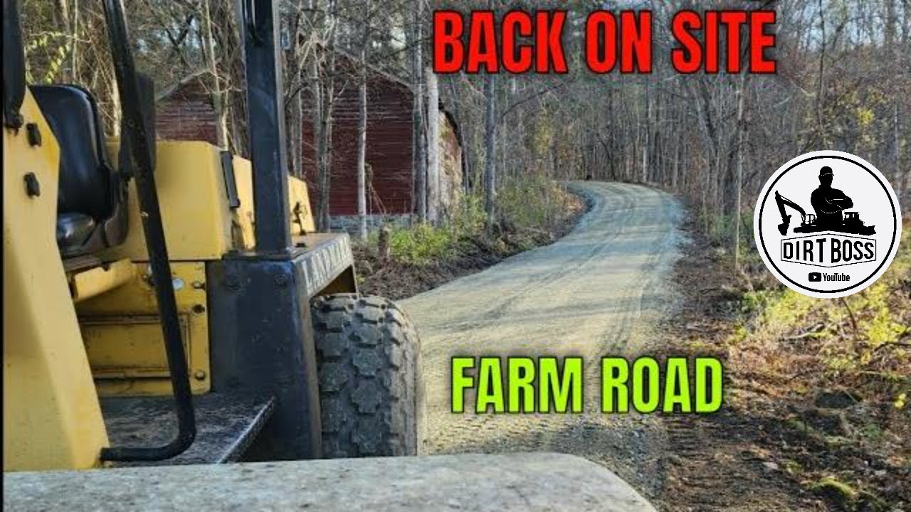 Restoring Abandoned Farm road with Dozer skid steer and roller - YouTube
