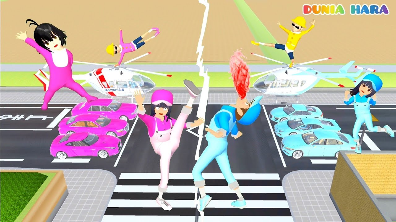 Yuta Tim Biru VS Mio Tim Pink Lomba Balap Mobil Tercepat Rebutan Kamar ...