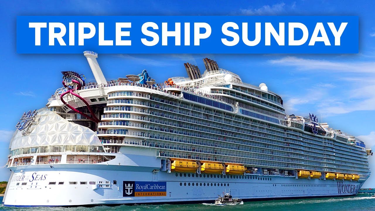 Triple Ship Sunday in Port Canaveral! - YouTube