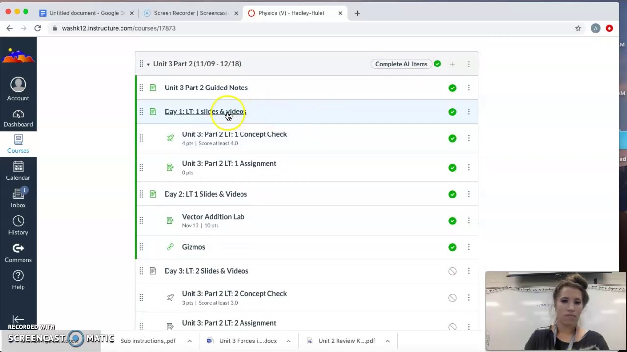 Virtual Physics Week 13 - YouTube