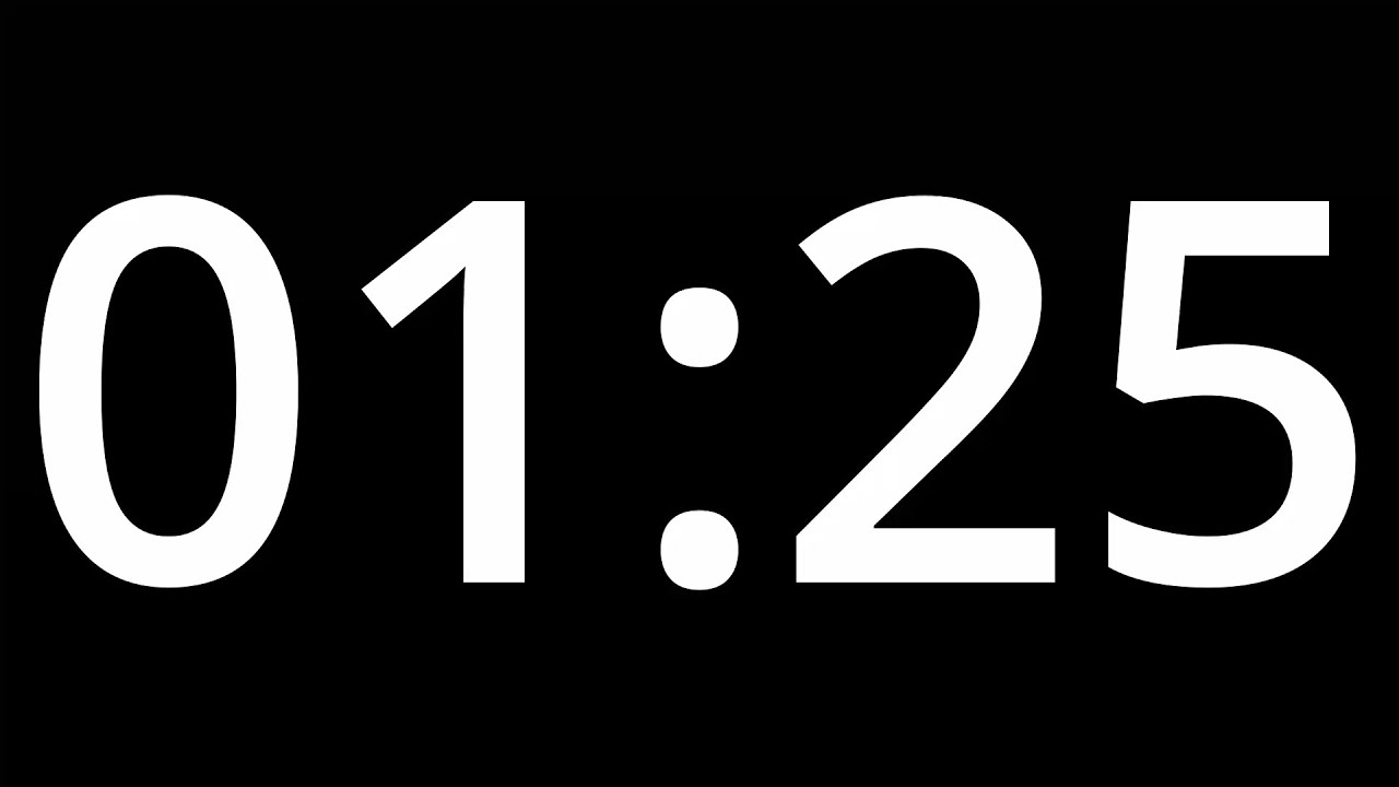 01 MINUTE 25 TIMER with alarm - 85 second COUNTDOWN Clock Alarm - YouTube