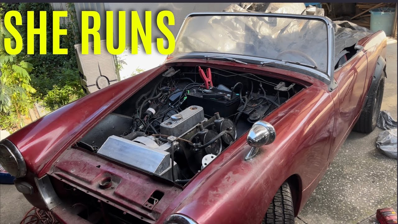 1963 Austin Healey Sprite 1098 starts for first time in almost a year ...