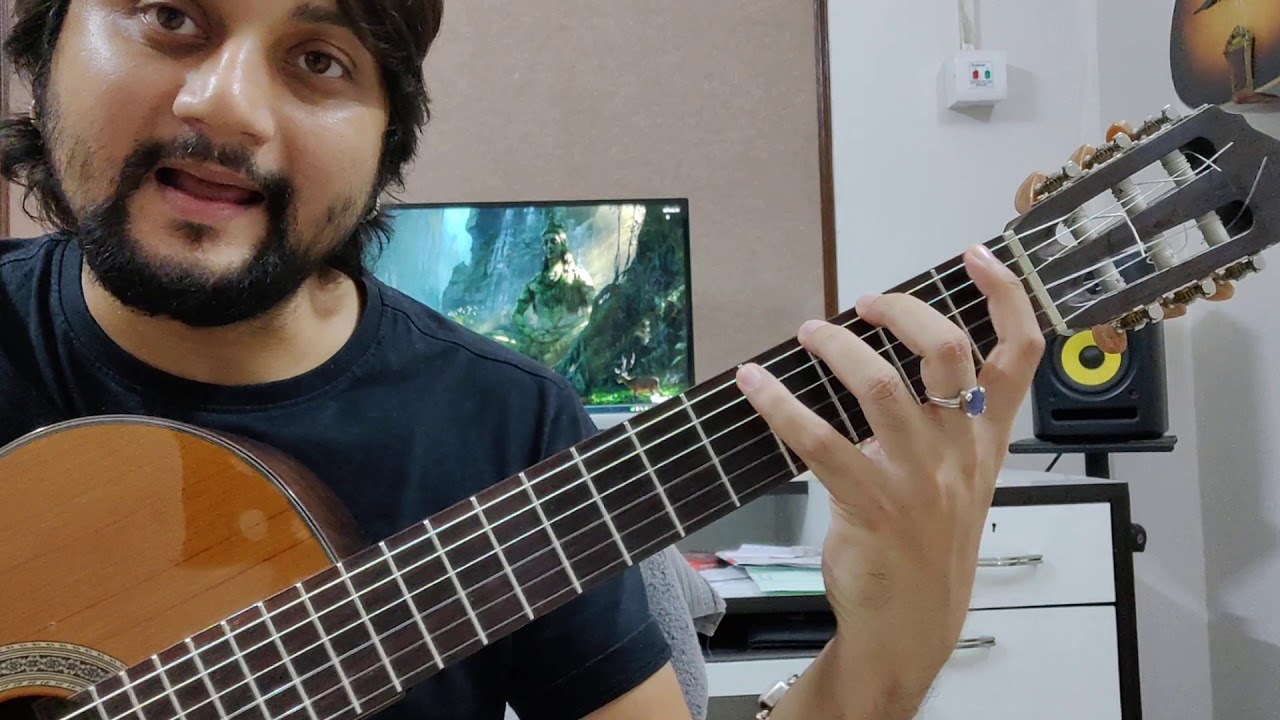 Guitar lesson and excercise for left hand - YouTube